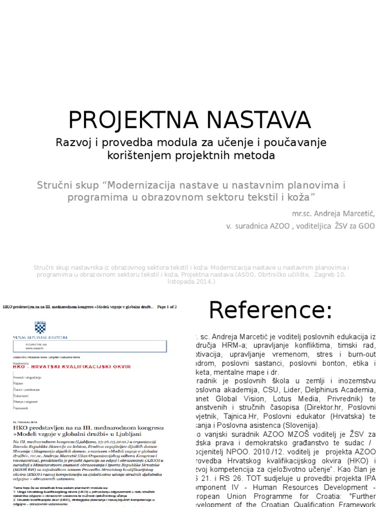 Projektna Nastava | PDF