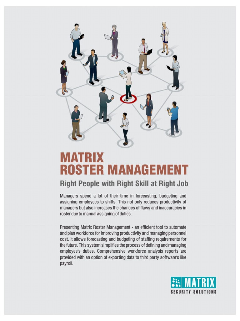 Matrix COSEC Roster Brochure V1R1 | PDF | Employment | Computing