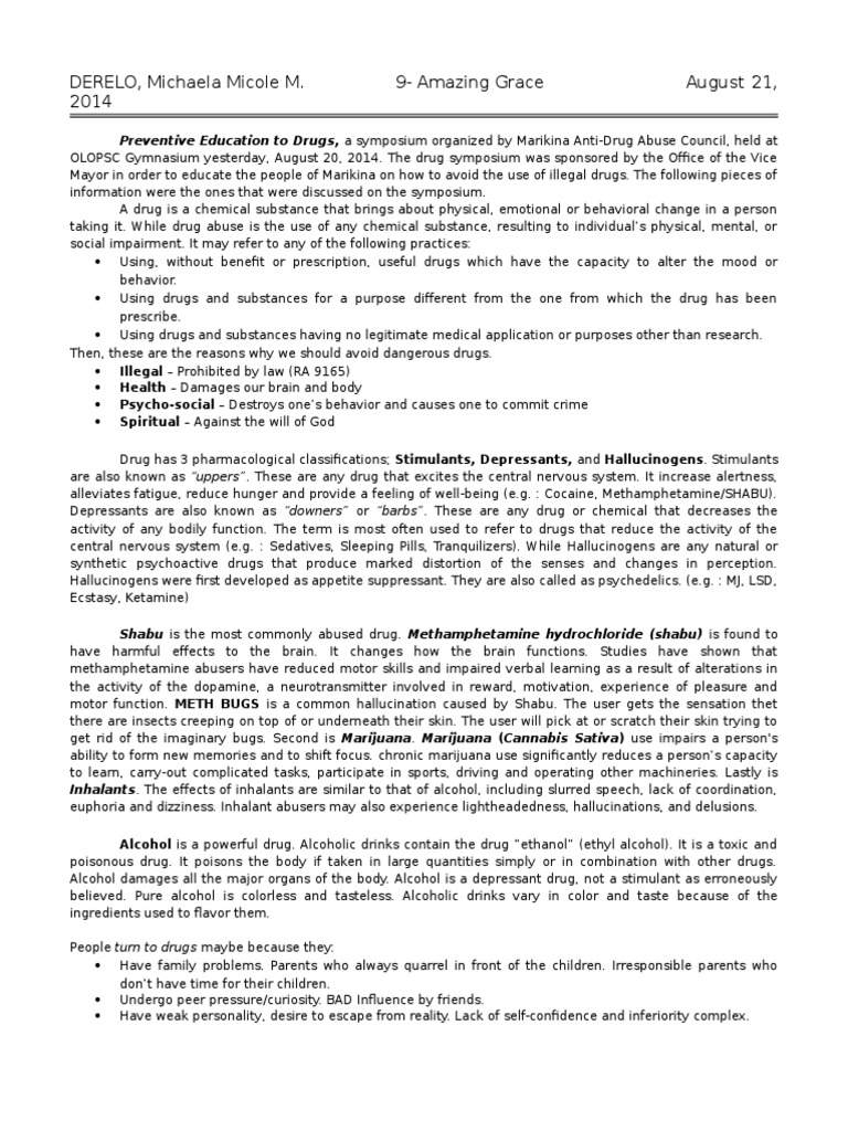 Drug Symposium | Psychoactive Drugs | Methamphetamine