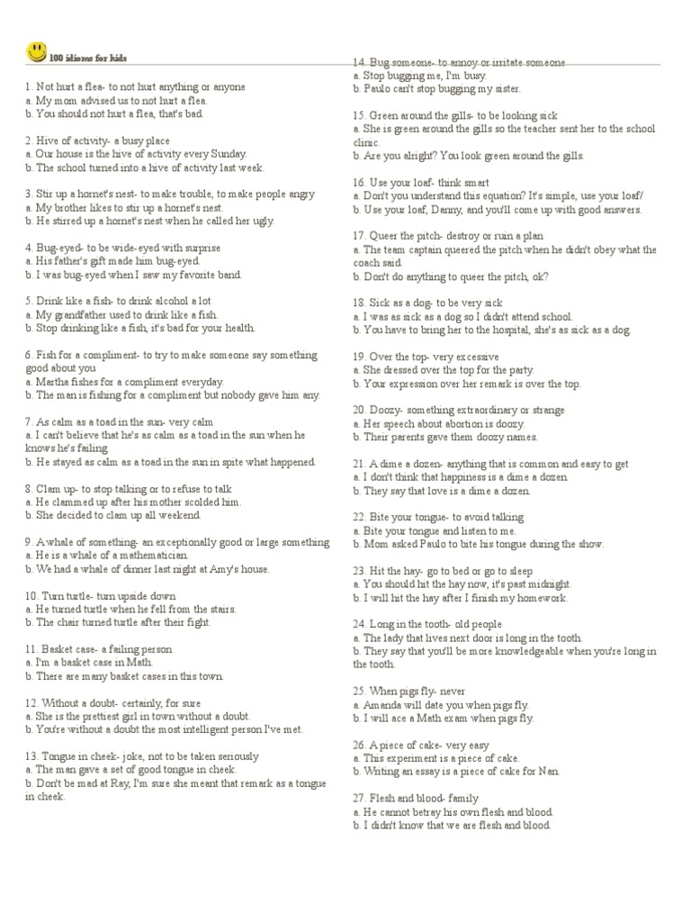 100 Idioms for Kids | Laughter