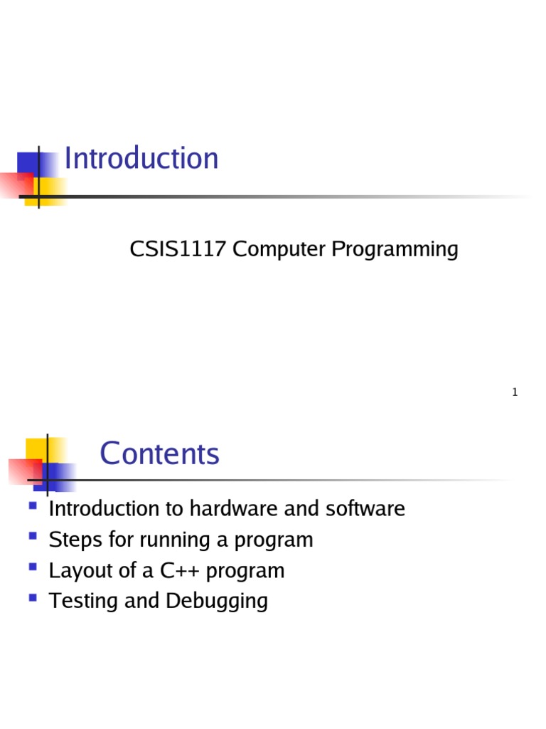 CSIS1117 Computer Programming | PDF | Computer Hardware | Computer Data Storage