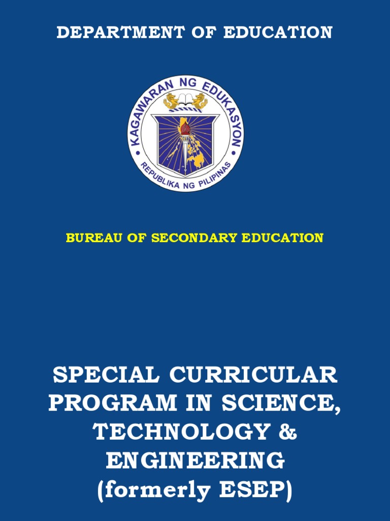 Special Curricular Program in Science Technology and Engineering (Ste) | PDF | Curriculum ...
