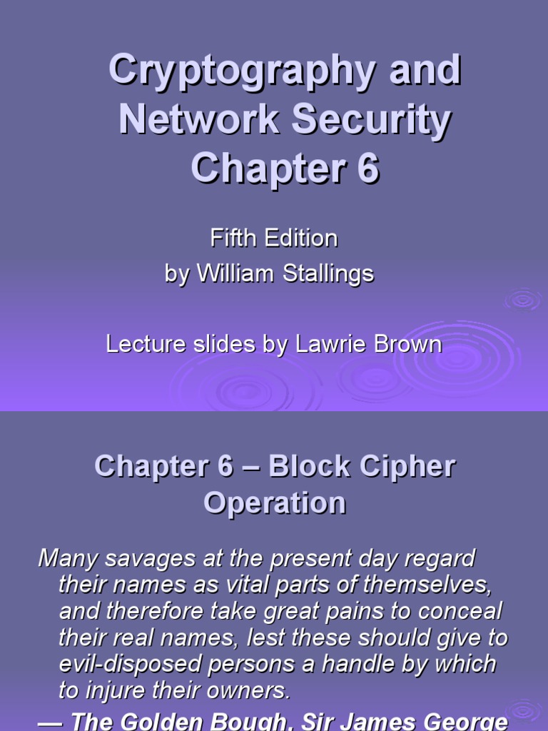 Cryptography and Network Security William Stallings | PDF | Secure Communication | Espionage ...