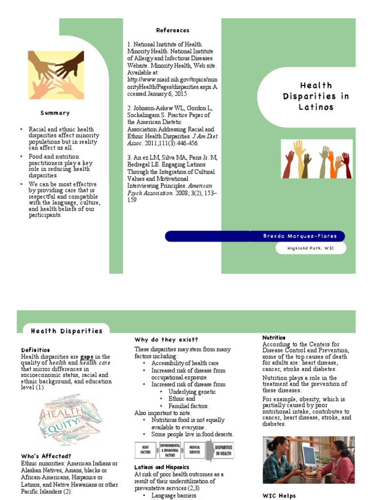 Health Disparities Brochure | PDF | Health Equity | Preventive Healthcare