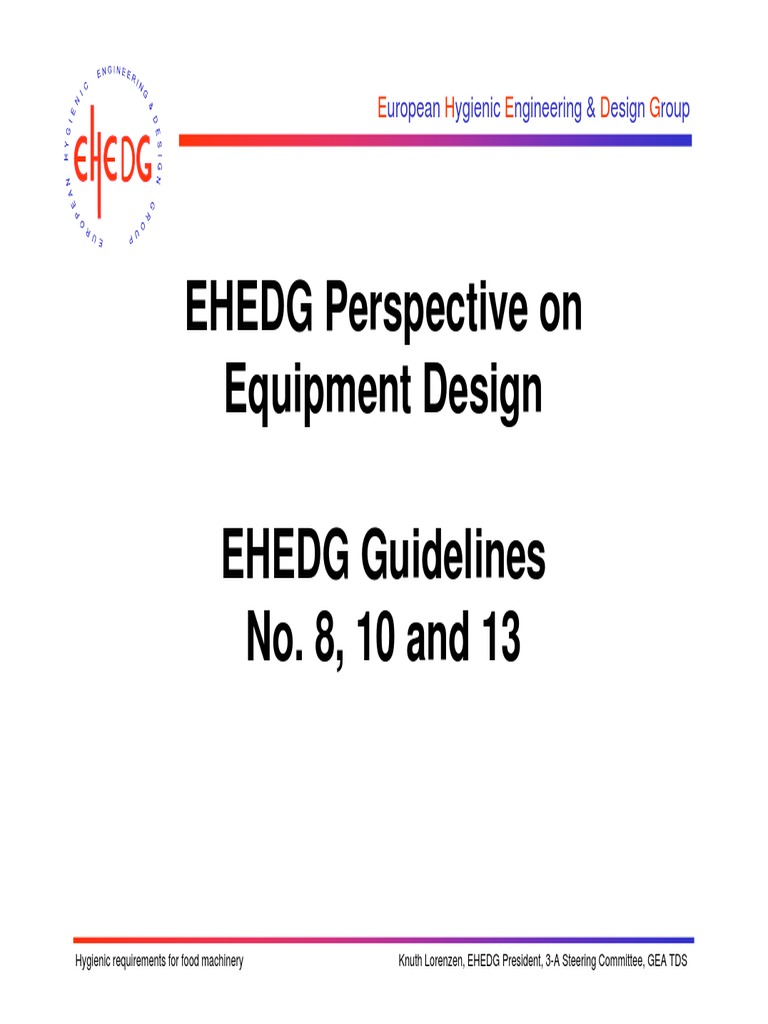 EHEDG Perspective Equipment Design Guidelines2009 1 PDF | PDF | Hygiene ...