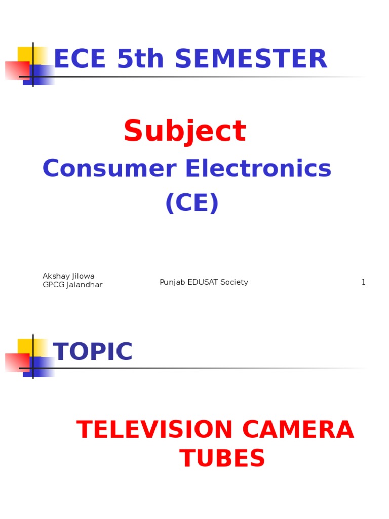 Overview of Television Camera Tubes | PDF | Science & Mathematics