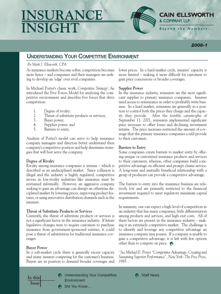 Insurance Insight: U Y C E | PDF | Competitive Advantage | Insurance