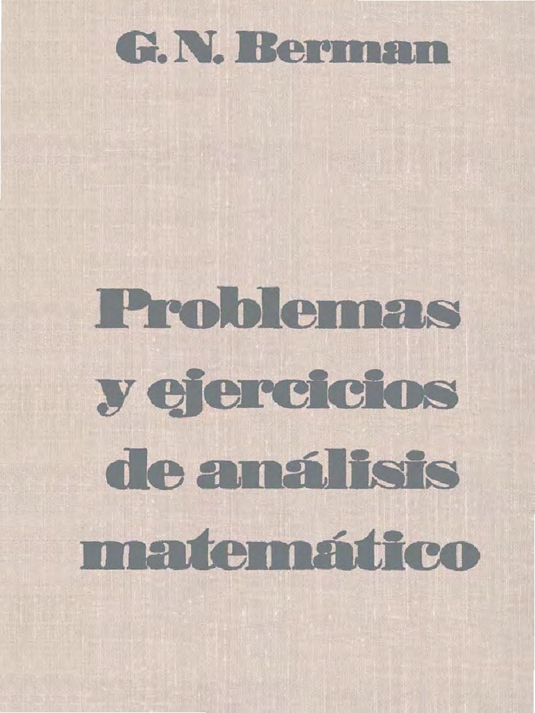 Berman GN - Problemas y Ejercicios de Analisis M | PDF | Geometría ...