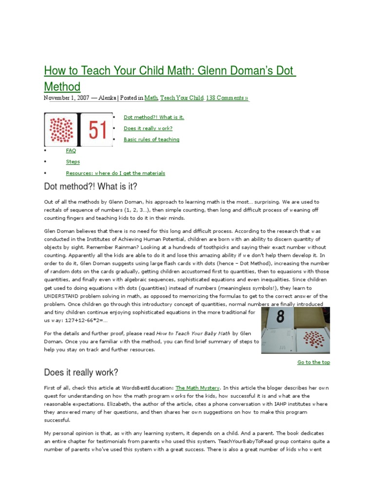 Dot Cards Introduction Procedure | PDF | Equations | Teaching Mathematics