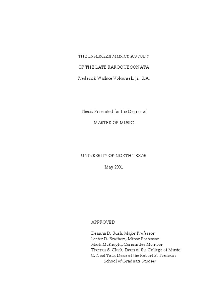 The Essercizii Musici - Thesis | PDF | Johann Sebastian Bach ...