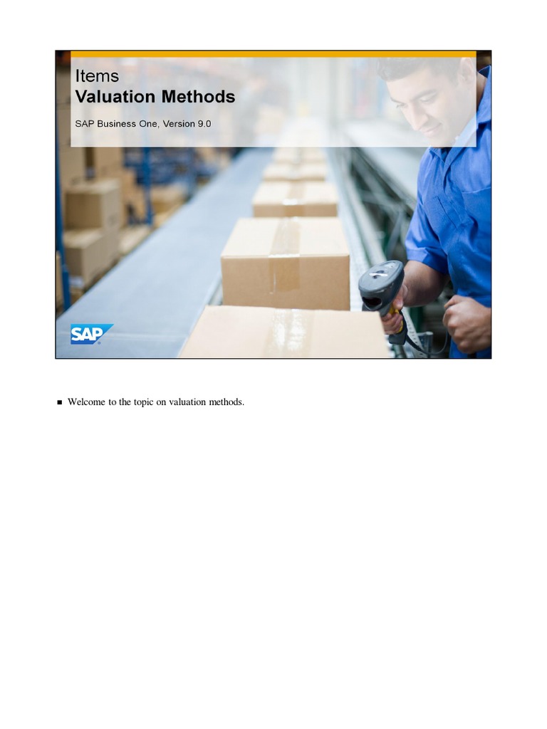 SAP Valuation Methods | Download Free PDF | Inventory | Valuation (Finance)
