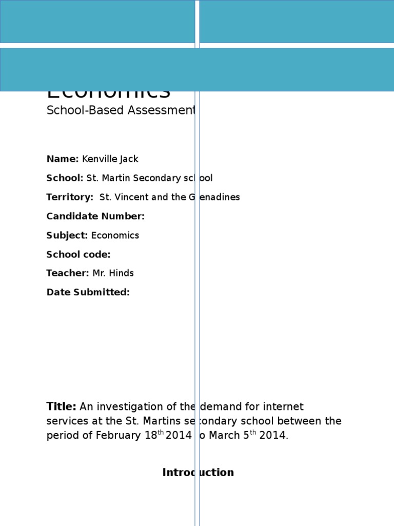 CSEC Economic SBA | Demand | Price Elasticity Of Demand