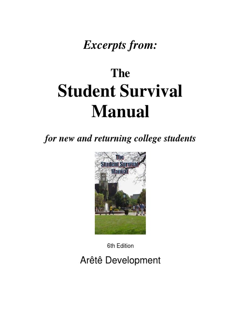 Student Survival Manual: Excerpts From | PDF | Self-Improvement | Lifestyle