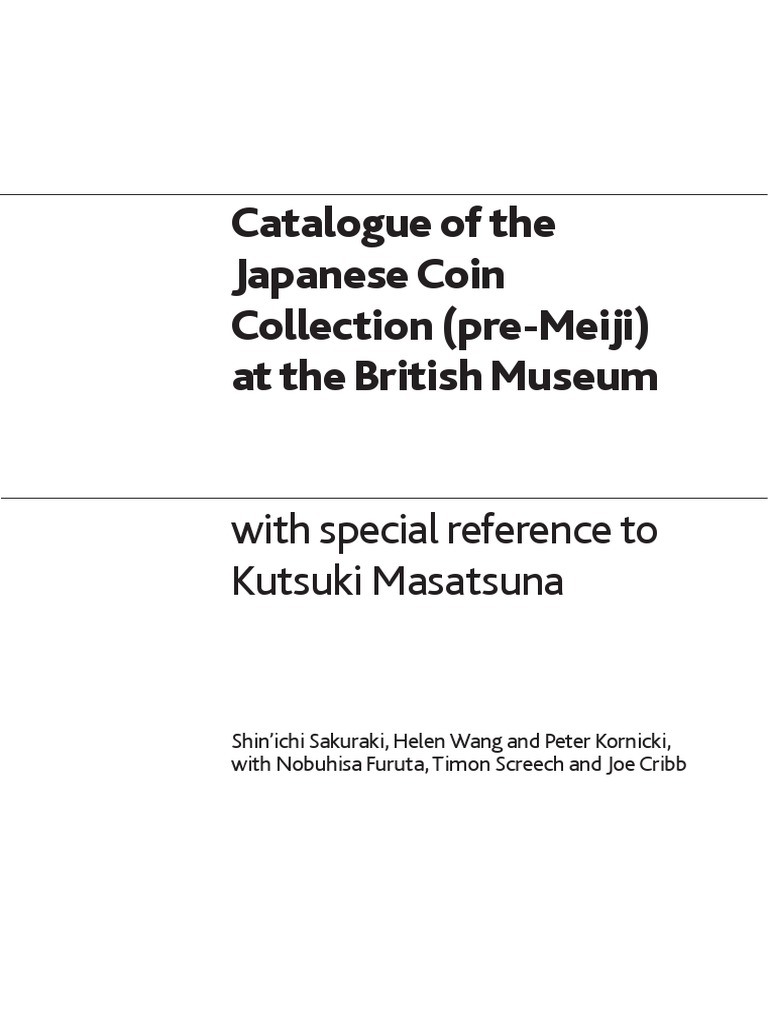 Catalogue of The Japanese Coin Collection | PDF | Numismatics | British ...