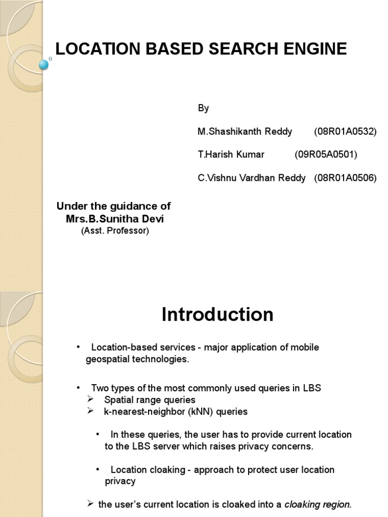 Loaction Based Search Engine | PDF | Location Based Service | Scalability
