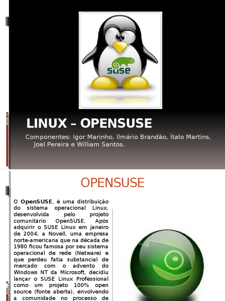 Open Suse | PDF | Linux | Distribuição Linux