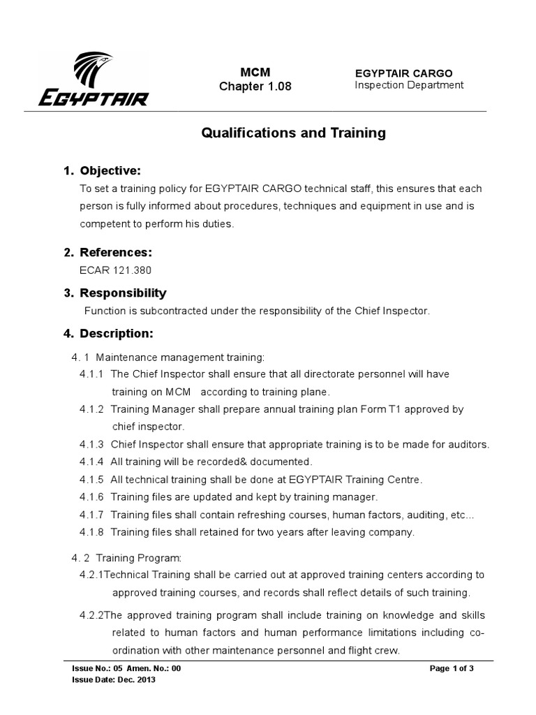 Qualifications and Training | PDF | Audit | Computing