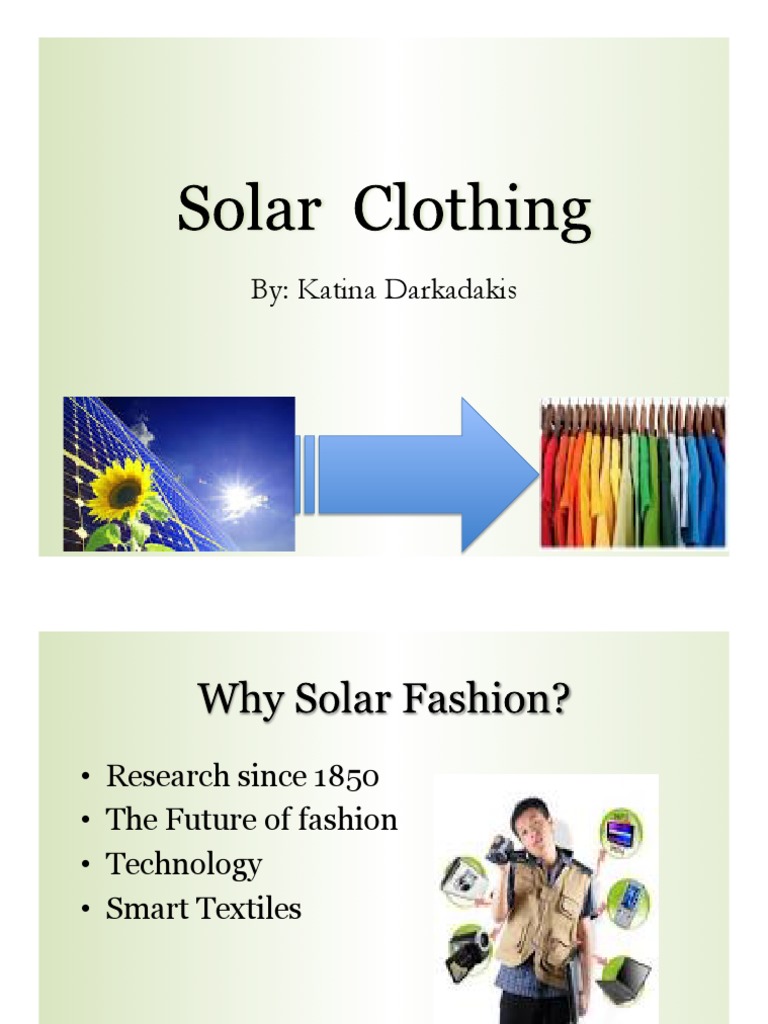 Future of Smart Textiles and Solar Cells | PDF