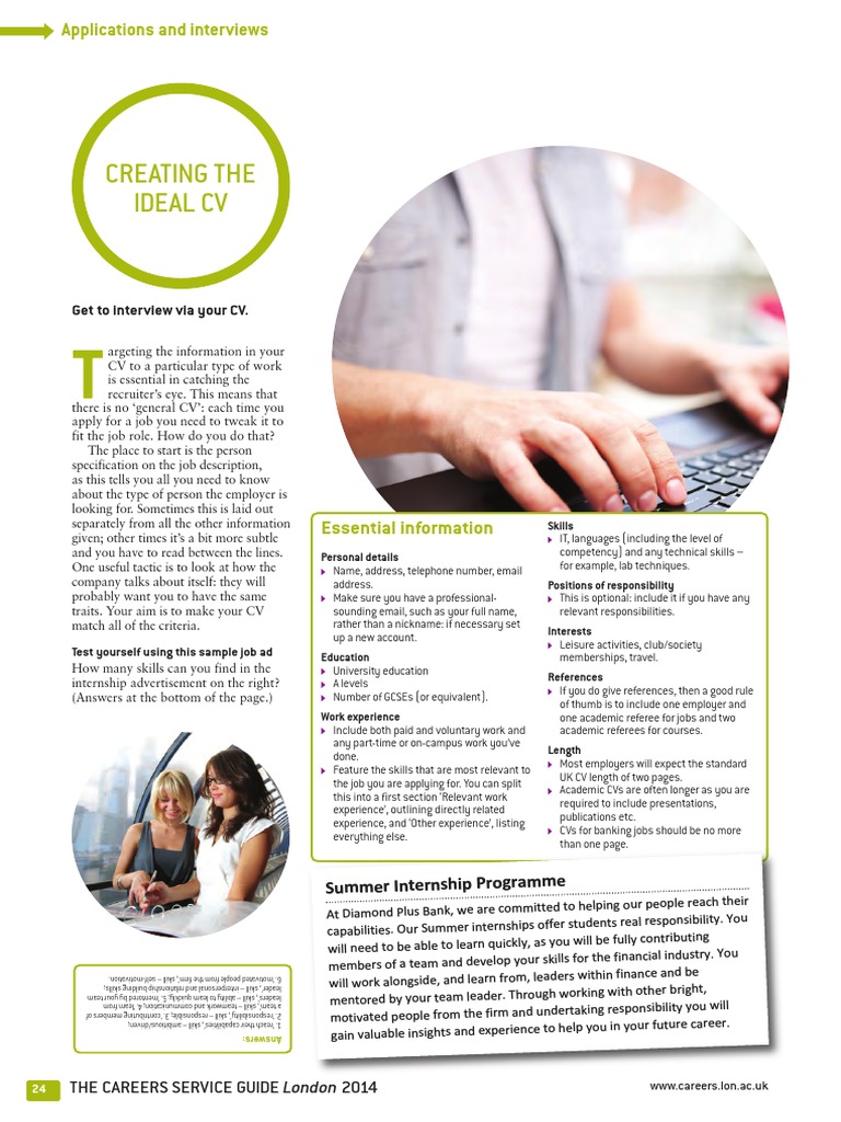 How To Write A CV | PDF | Internship | Job Hunting