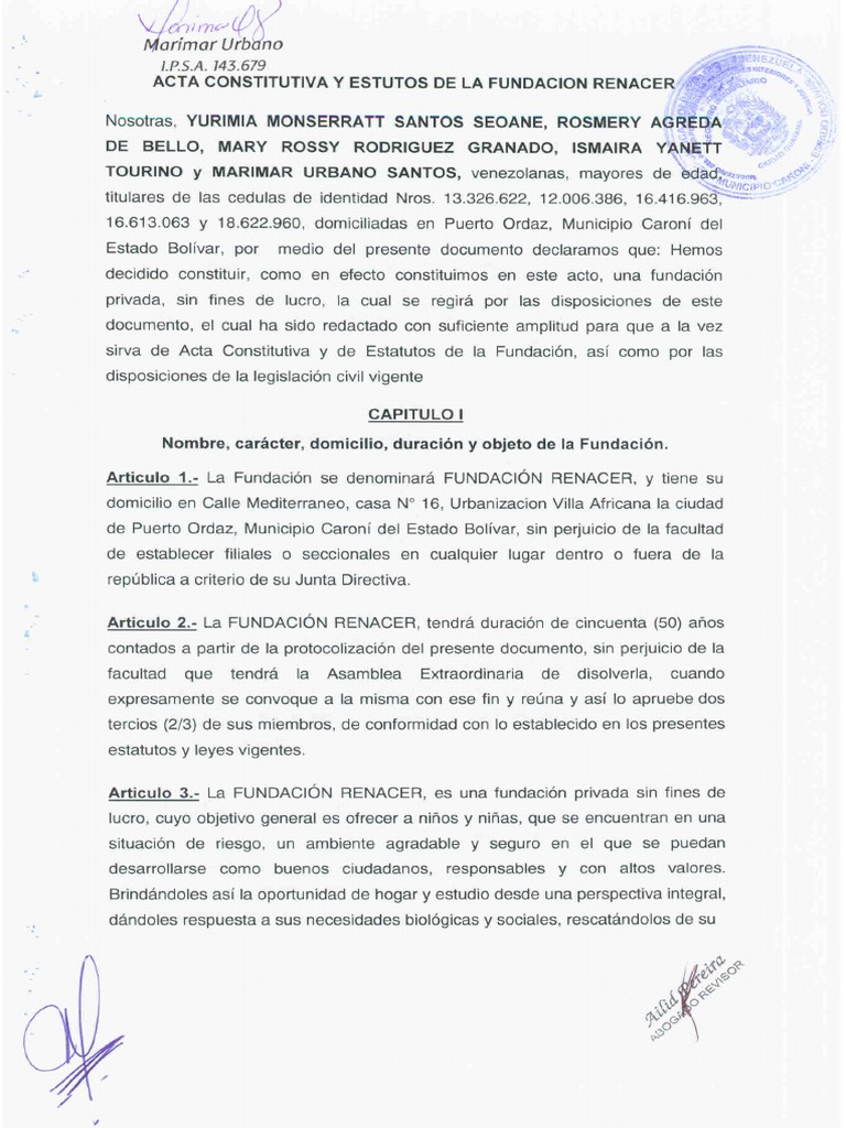 Acta Constitutiva Acta Constitutiva