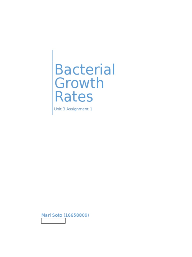 Bacterial Growth Rates | PDF
