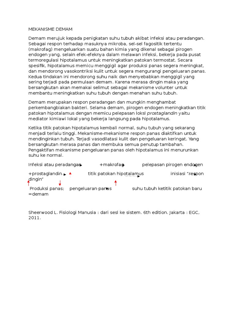 Mekanisme Demam | PDF