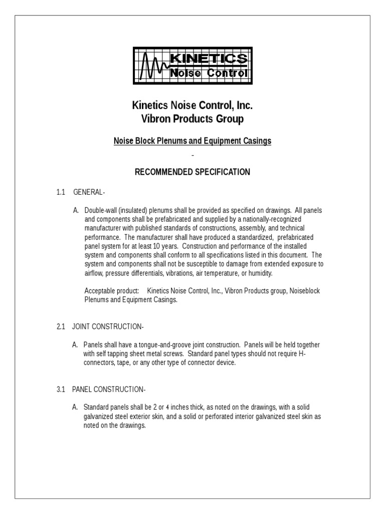 Commercial STL HTL Panels Specification | PDF | Door | Duct (Flow)