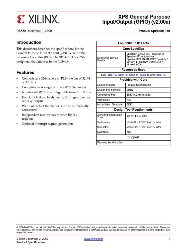 Xps Gpio 121 | PDF | Input/Output | Parameter (Computer Programming)