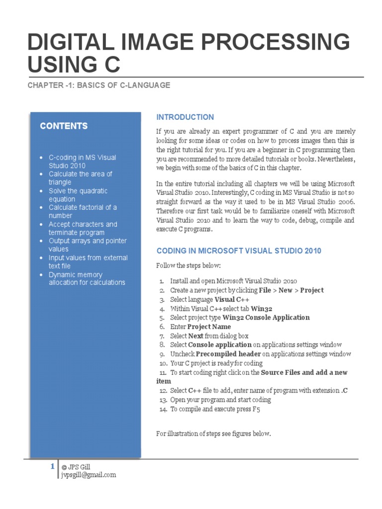 Digital Image Processing C Basics | PDF | C (Programming Language) | Subroutine