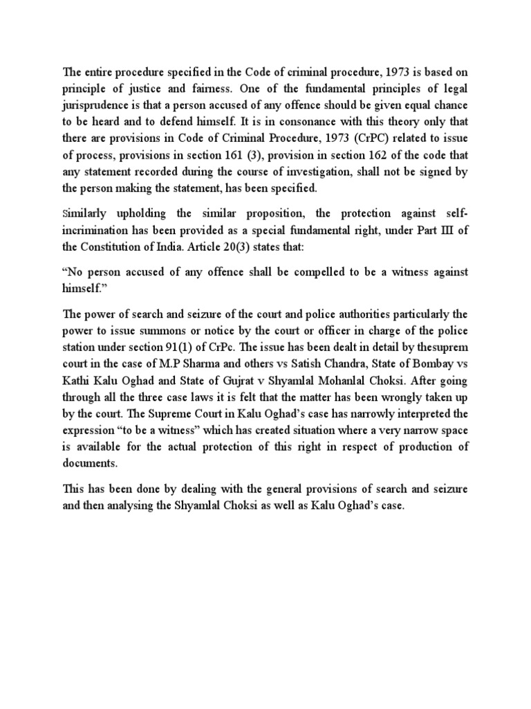 CRPC Assignment | PDF | Search And Seizure | Criminal Procedure In South Africa