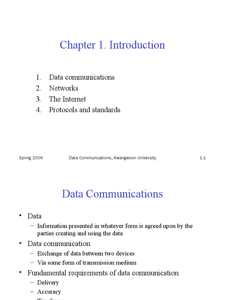 Introduction to Data Communications: Fundamental Concepts and ...