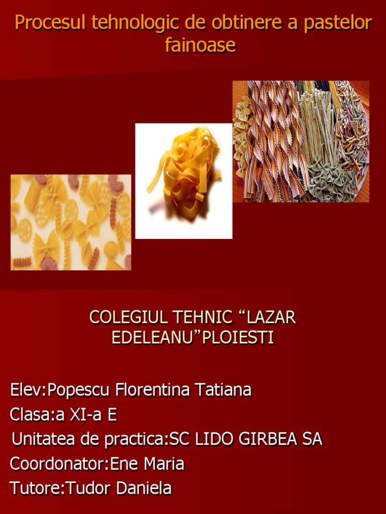 Proiect Paste Fainoase | PDF