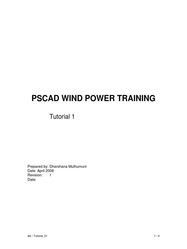 PSCAPSCAD Wind Power Training | PDF | Transformer | Power (Physics)