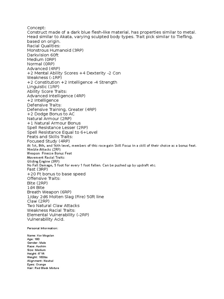 Mongrel Pathfinder Race | PDF | Role Playing Games | Leisure