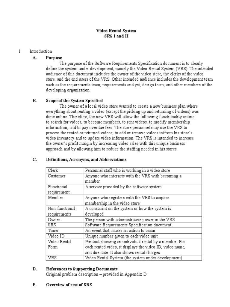 Video Rental System | PDF | Virtual Reality | Information Technology ...