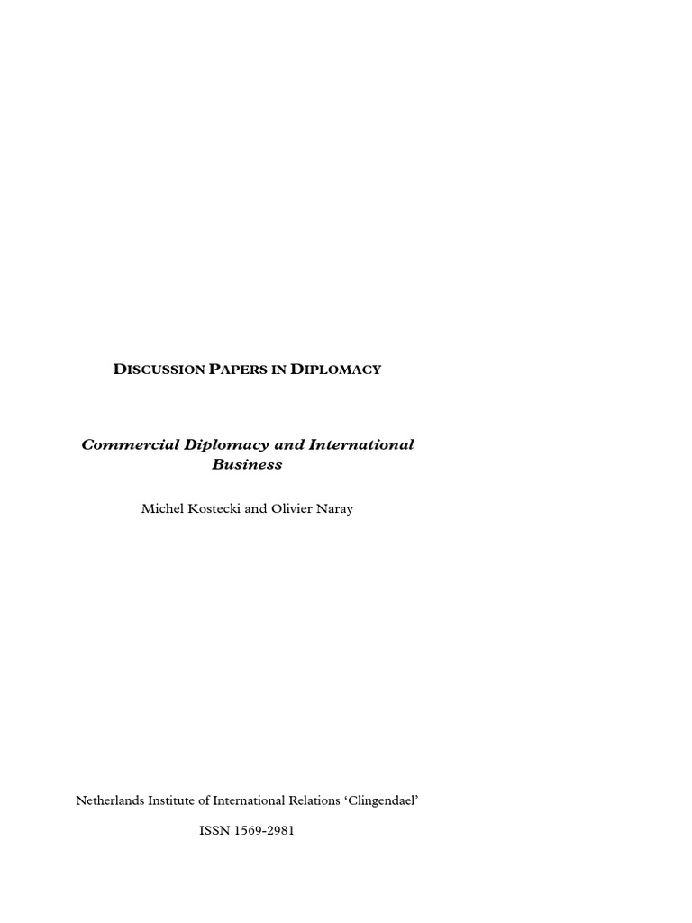 Commercial Diplomacy and International Business | PDF | Diplomacy ...