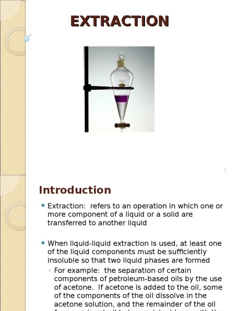 Extraction in Chemical Technology Principle | PDF | Solution | Phase ...