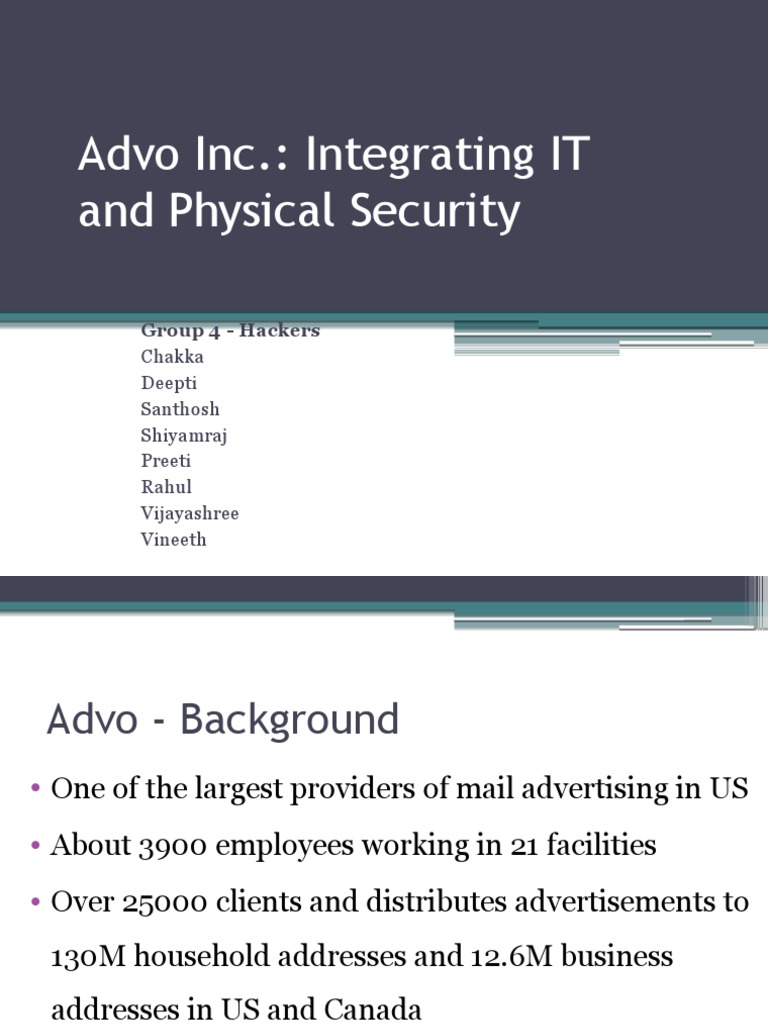 Advo Inc | PDF | Physical Security | Security
