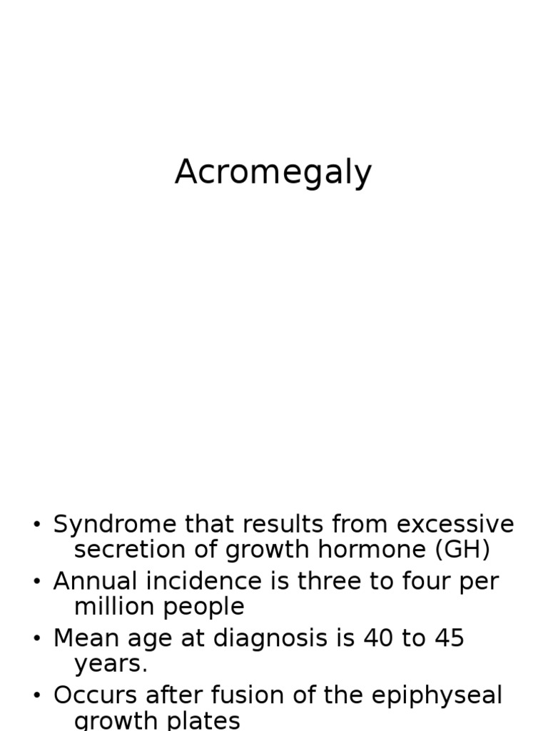 Acromegaly | Download Free PDF | Growth Hormone | Endocrinology