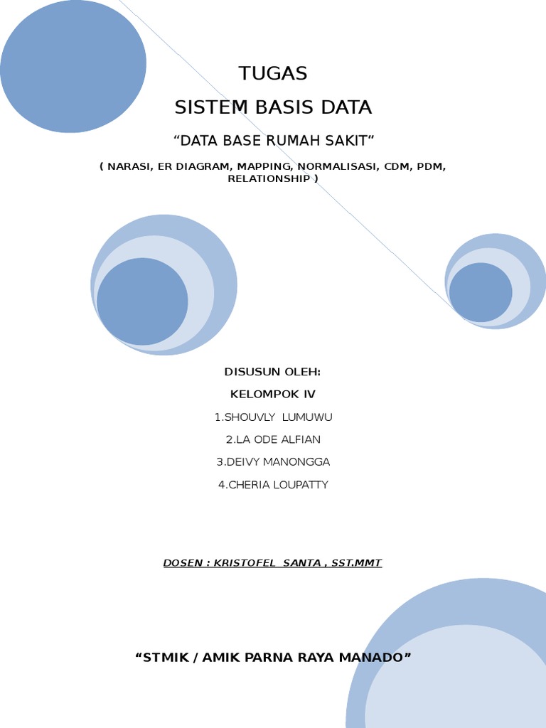 Basis Data Rumah Sakit dan Entitasnya | PDF | Pengembangan Diri