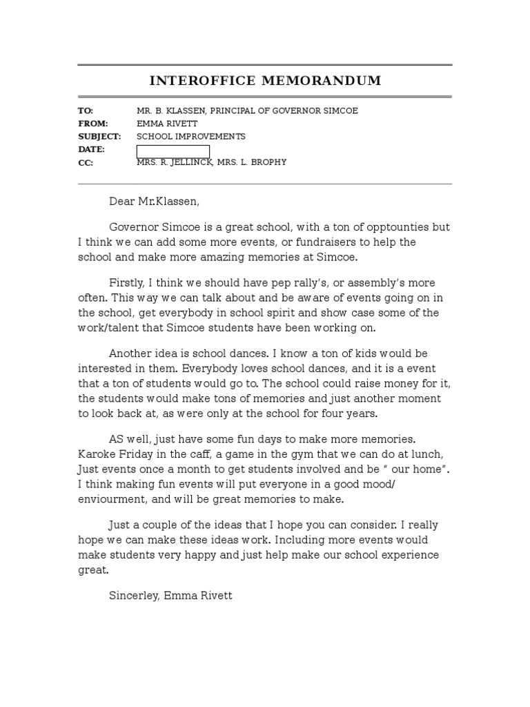 Letter To MR Klassen 1 | PDF