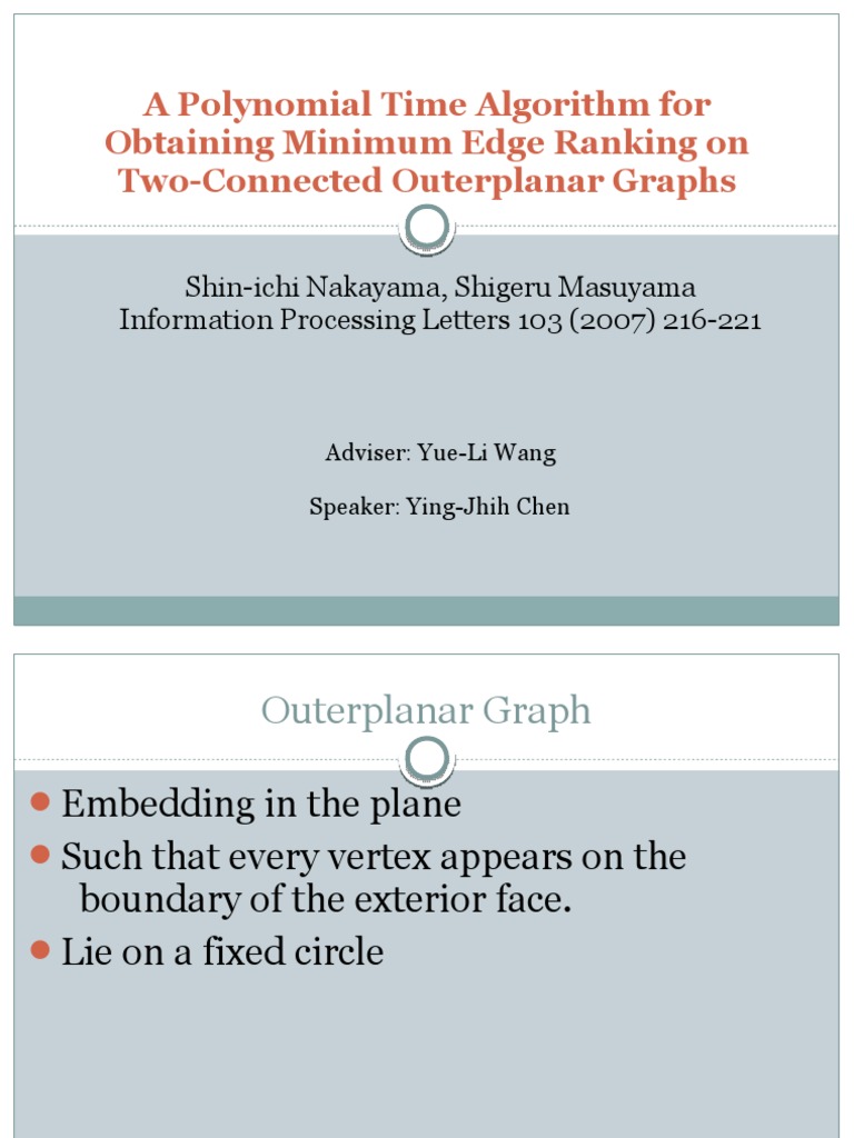 A Polynomial Time Algorithm For Obtaining Minimum Edge | PDF | Vertex (Graph Theory) | Areas Of ...