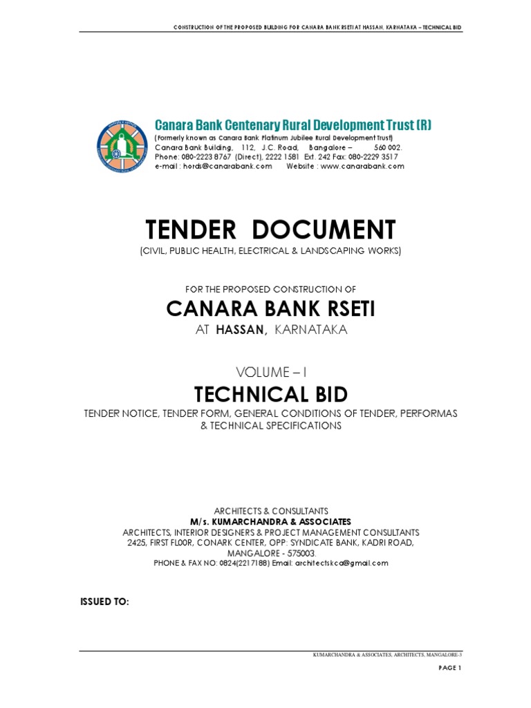 Technical Bid R-Seti Hassan | PDF | Architect | Specification ...