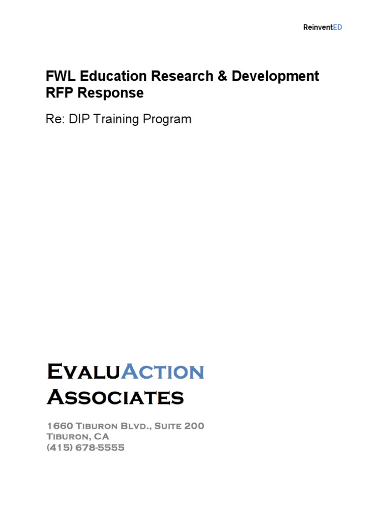 Program Evaluation RFP Response | PDF | Focus Group | Educational ...