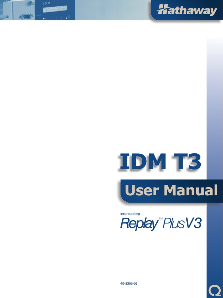Idm t3 v3 User Manual | PDF | Computer Network | Electrical Connector