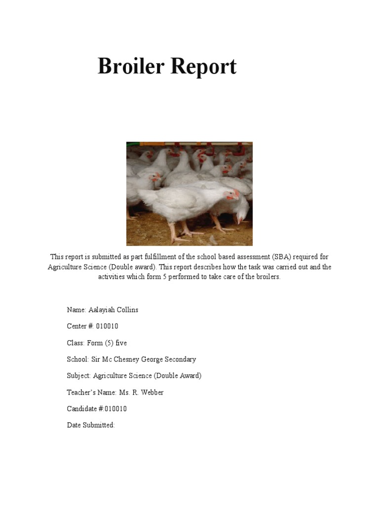 Broiler Report | Chicken | Animal Feed