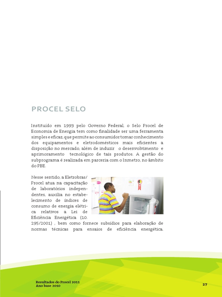 Procel Selo | PDF | Uso eficiente de energia | Energia solar