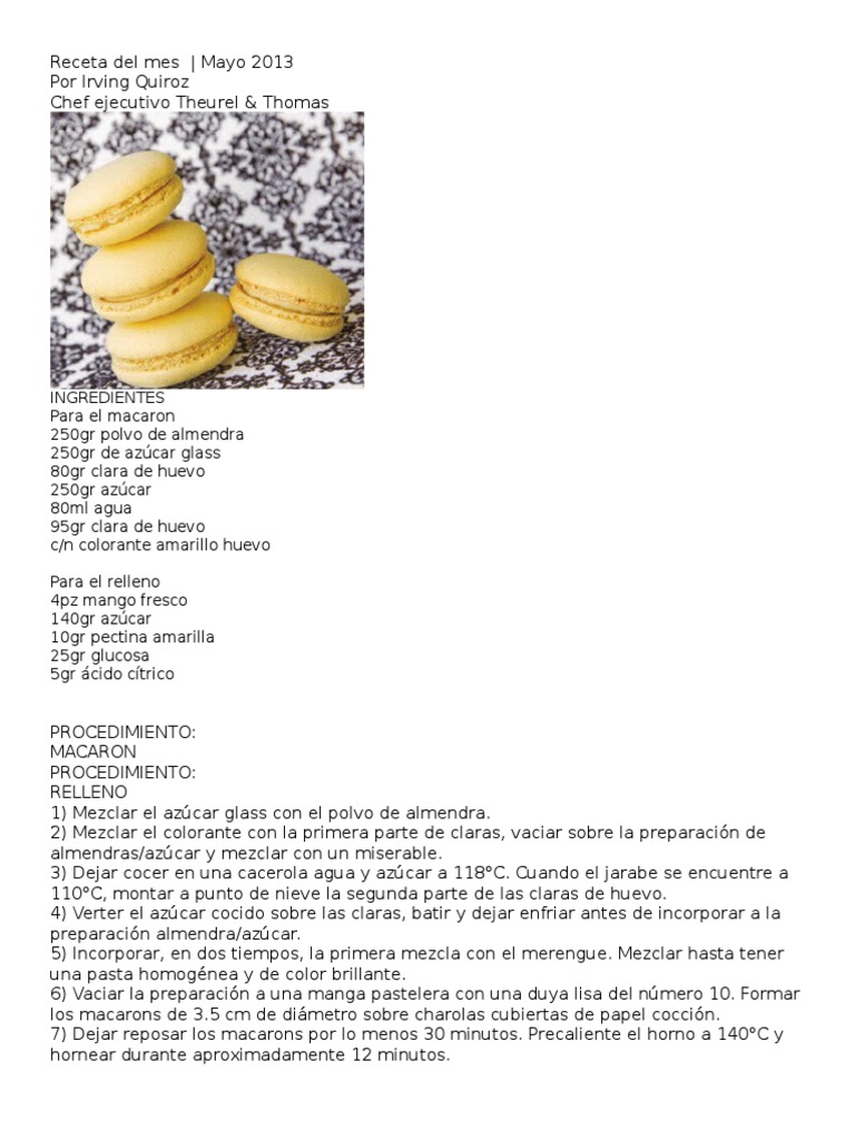 Macarons Completo | PDF | Macarrón | Merengue
