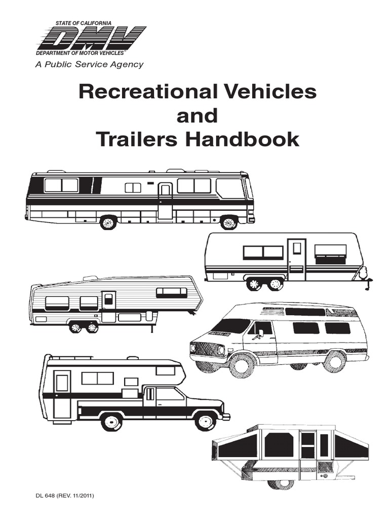 CA DMV RV and Trailer Handbook | PDF | Trailer (Vehicle) | Traffic