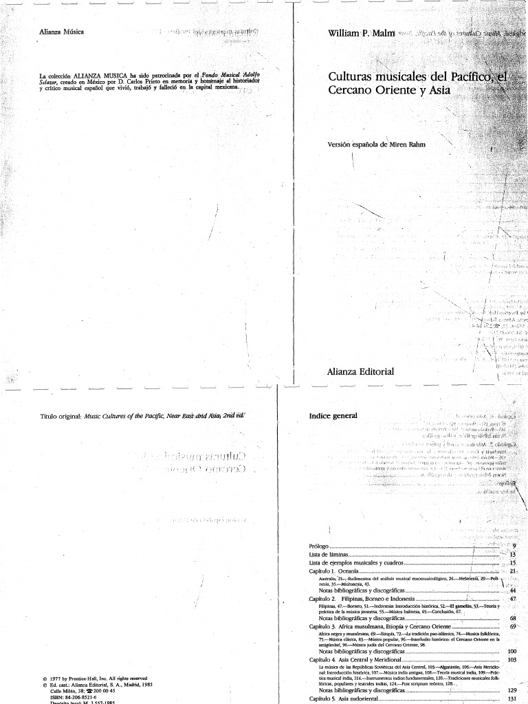 William Malm - Rudimentos Del Analisis Musical Etnomusicológico (1977 ...